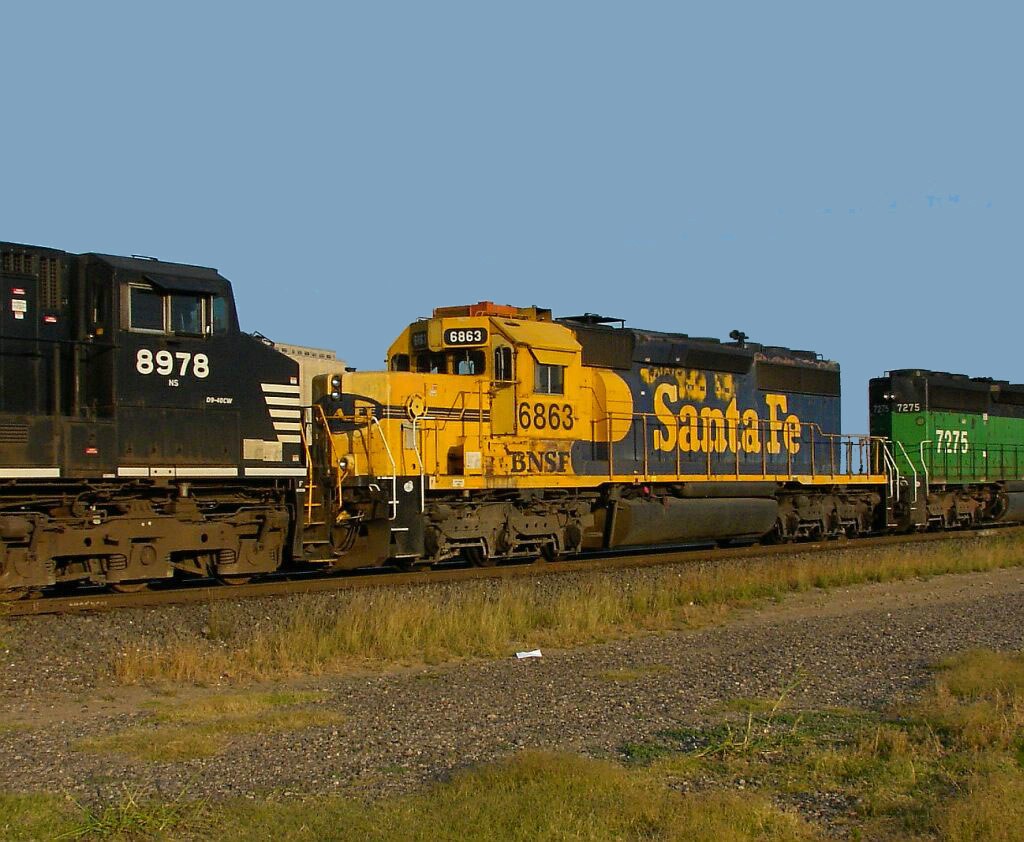 BNSF 6863, FURX 7275, and NS 8978